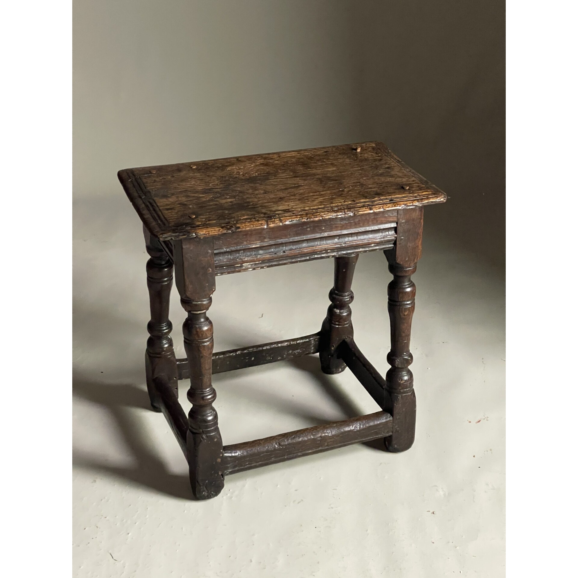 17c joined stool good colour and patination | Peter Bunting Antiques
